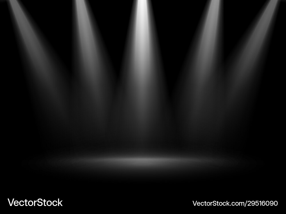 Spotlight Stage Black Background Royalty Free Vector Image