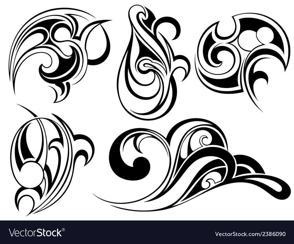 Tattoo elements Royalty Free Vector Image - VectorStock