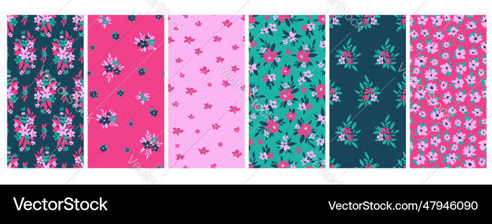 Trendy floral background with elegant small Vector Image