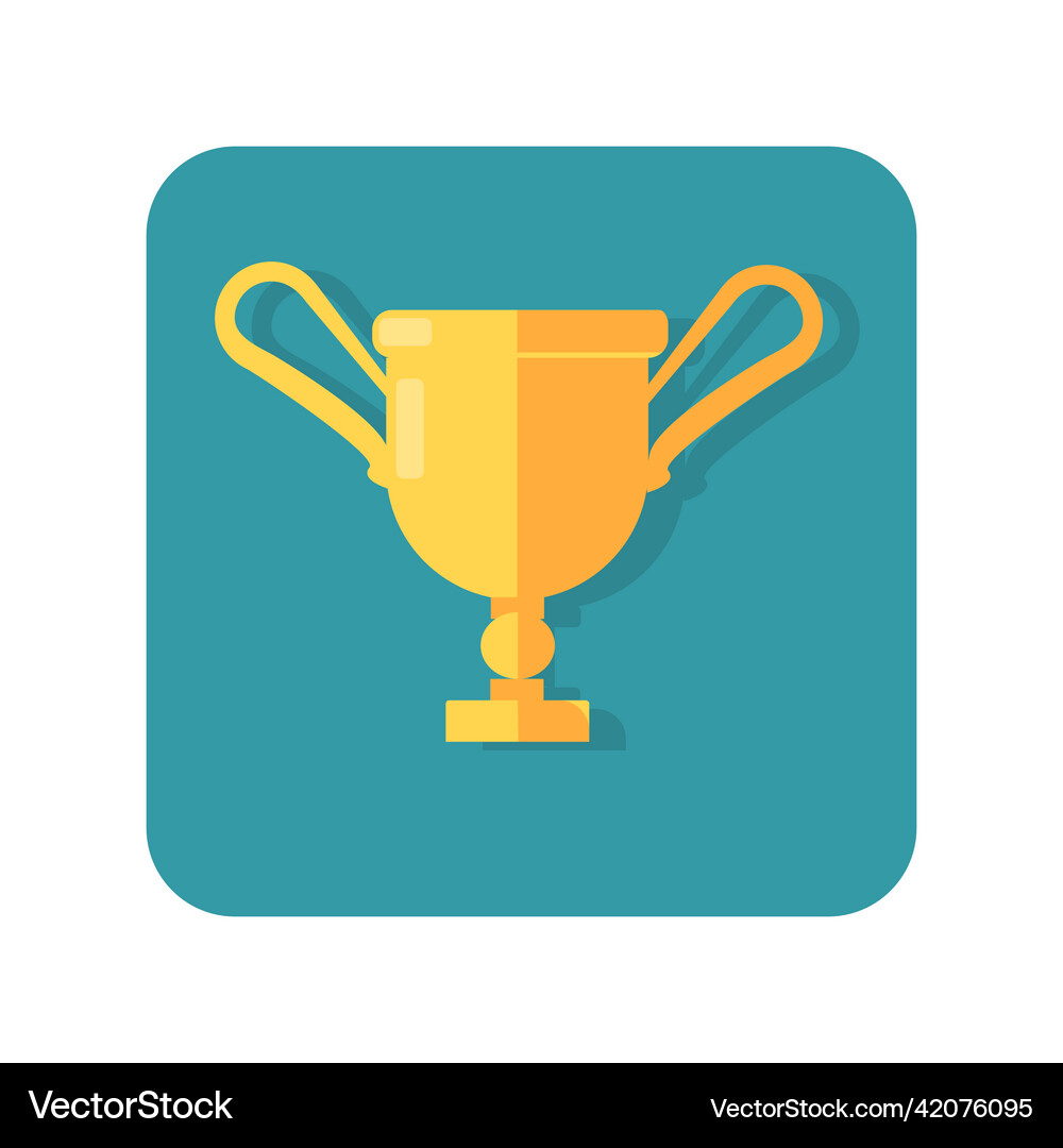 Abstract button sports cup icon on white Vector Image