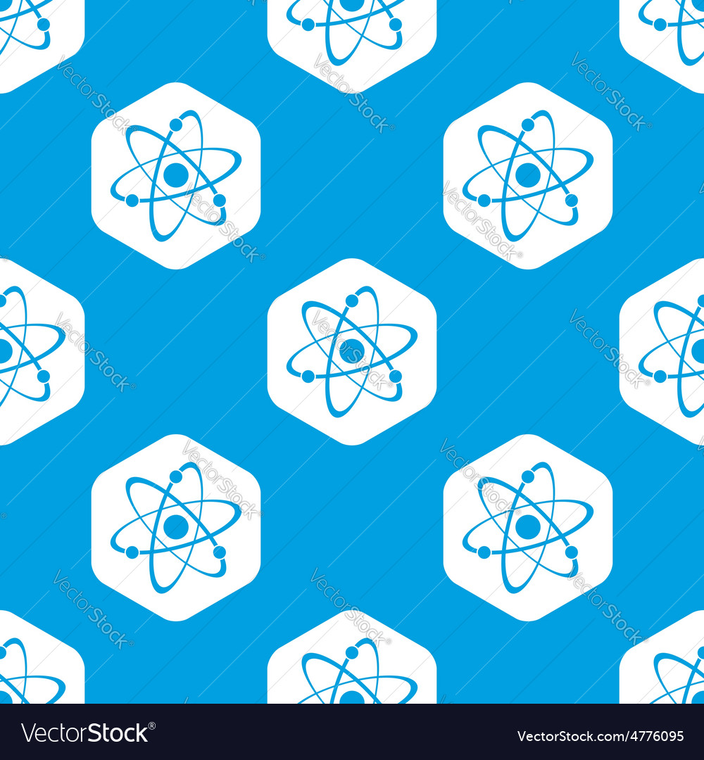 Atom hexagon pattern Royalty Free Vector Image