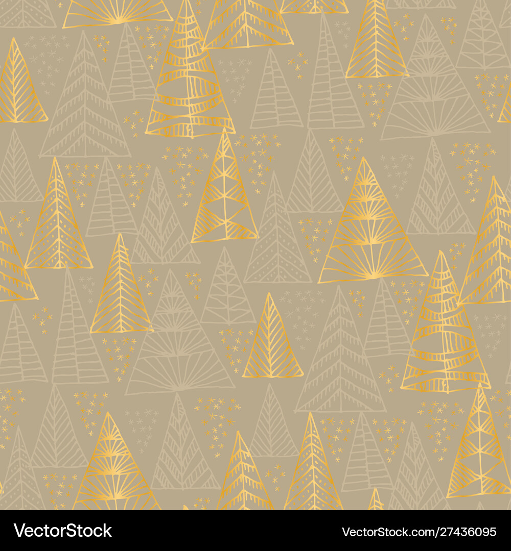 Christmas gold and beige gray seamless pattern Vector Image