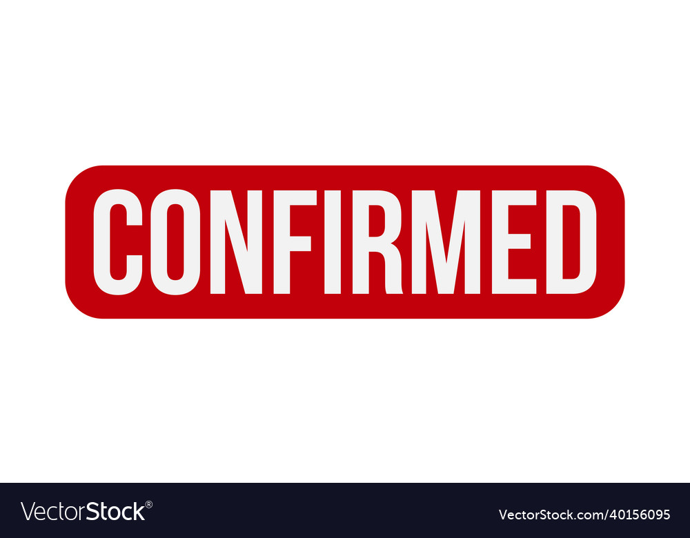 Confirmed rubber stamp red rubber Royalty Free Vector Image Confirmed rubber stamp red rubber Royalty Free Vector Image