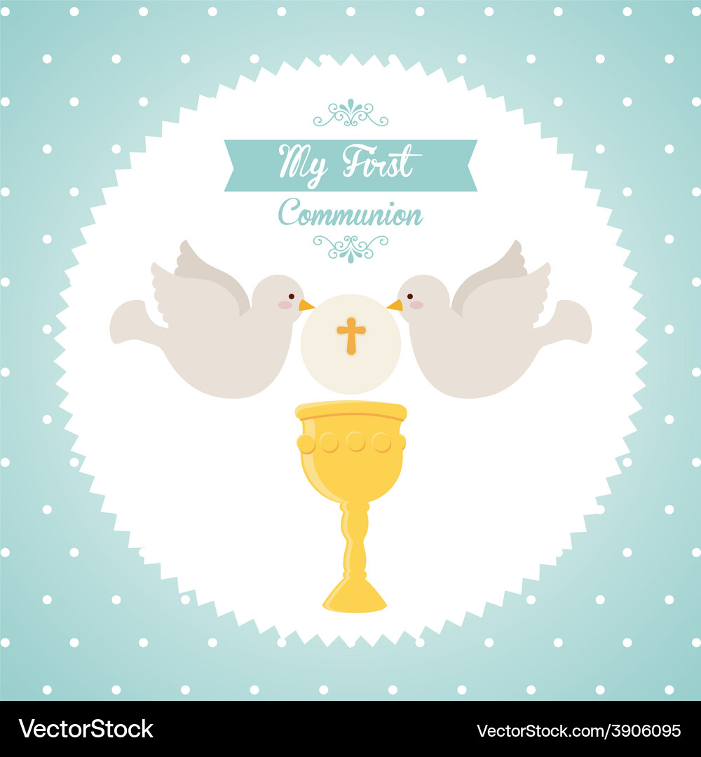 First Communion Celebration Royalty Free Vector Image