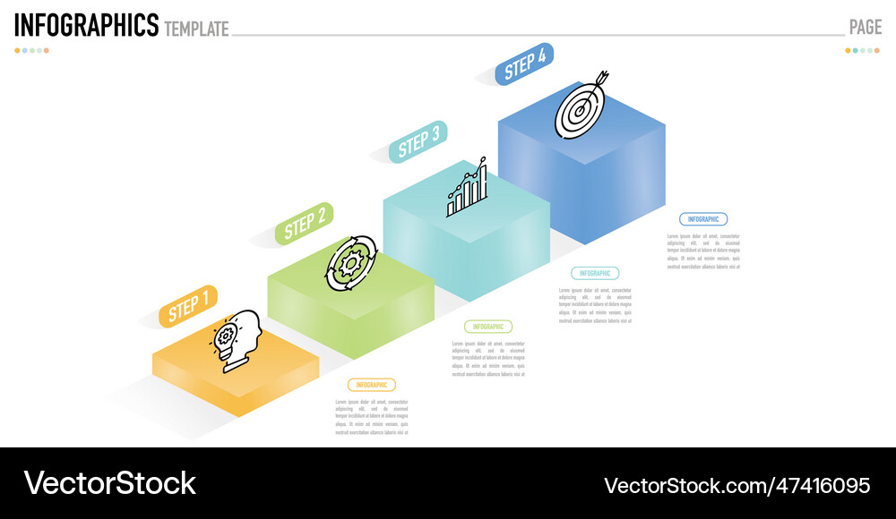 Isometric infographic for business presentation Vector Image