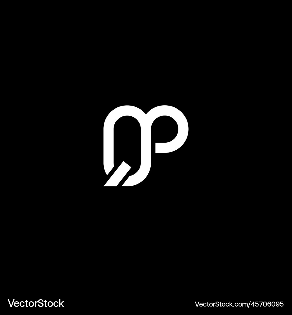Pq or qp abstract outstanding professional Vector Image