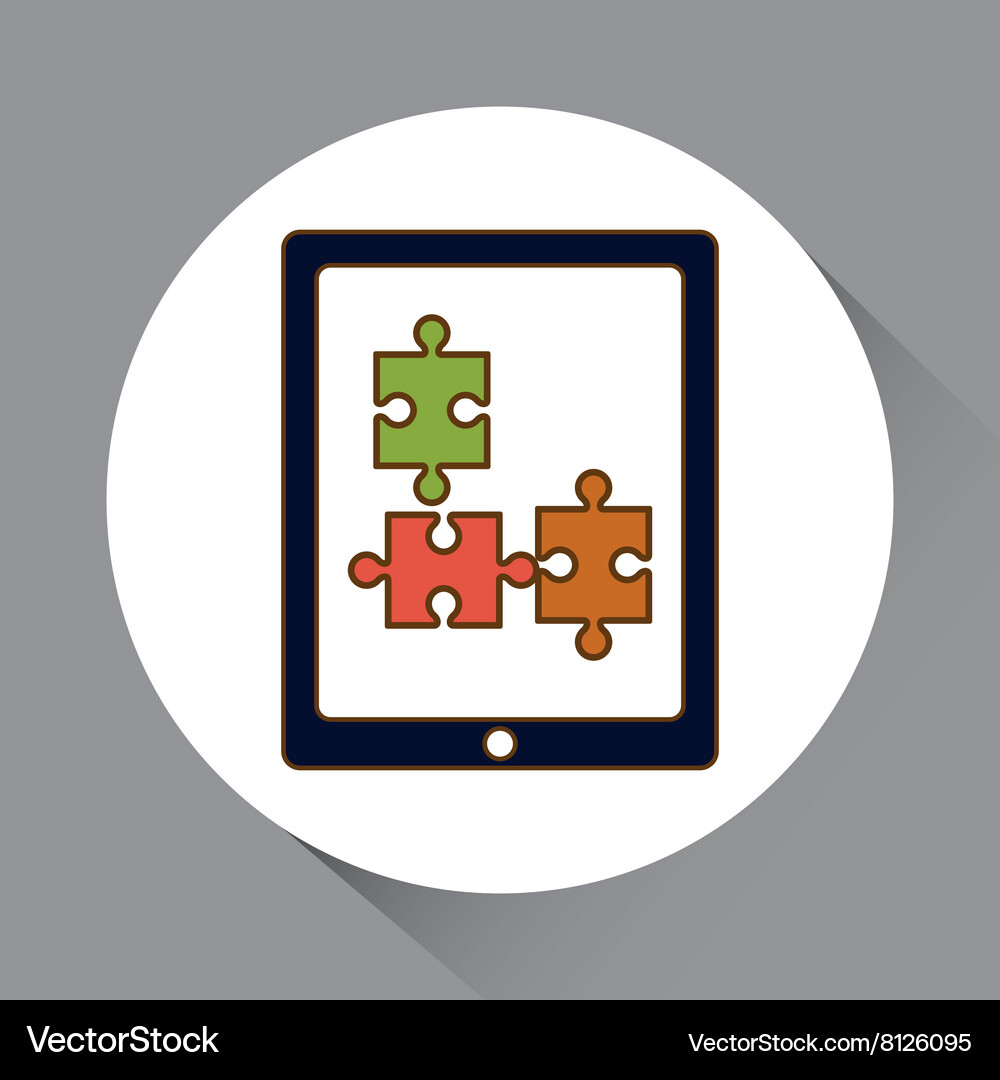 Puzzle icon design Royalty Free Vector Image - VectorStock