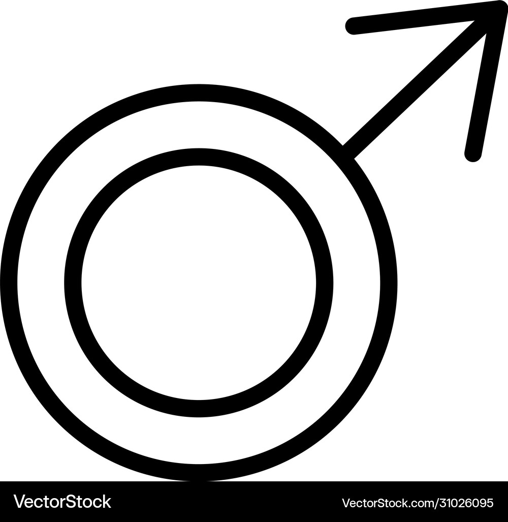 User interface concept male gender symbol icon Vector Image