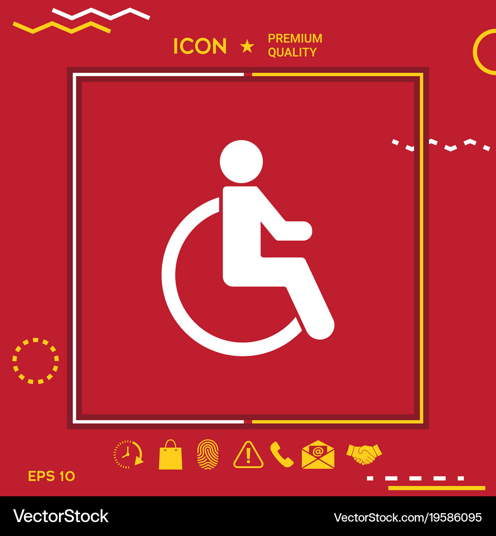 Wheelchair handicap icon Royalty Free Vector Image