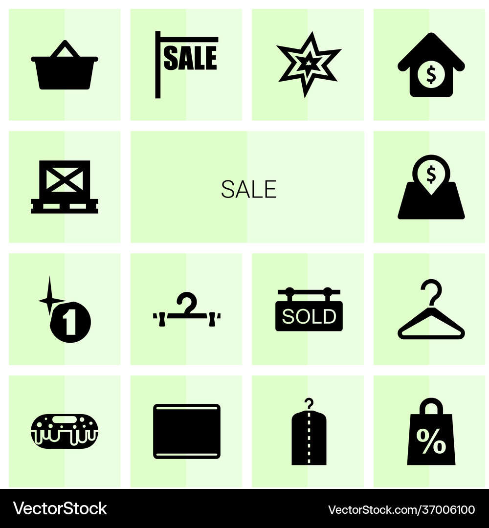 14 sale icons Royalty Free Vector Image - VectorStock
