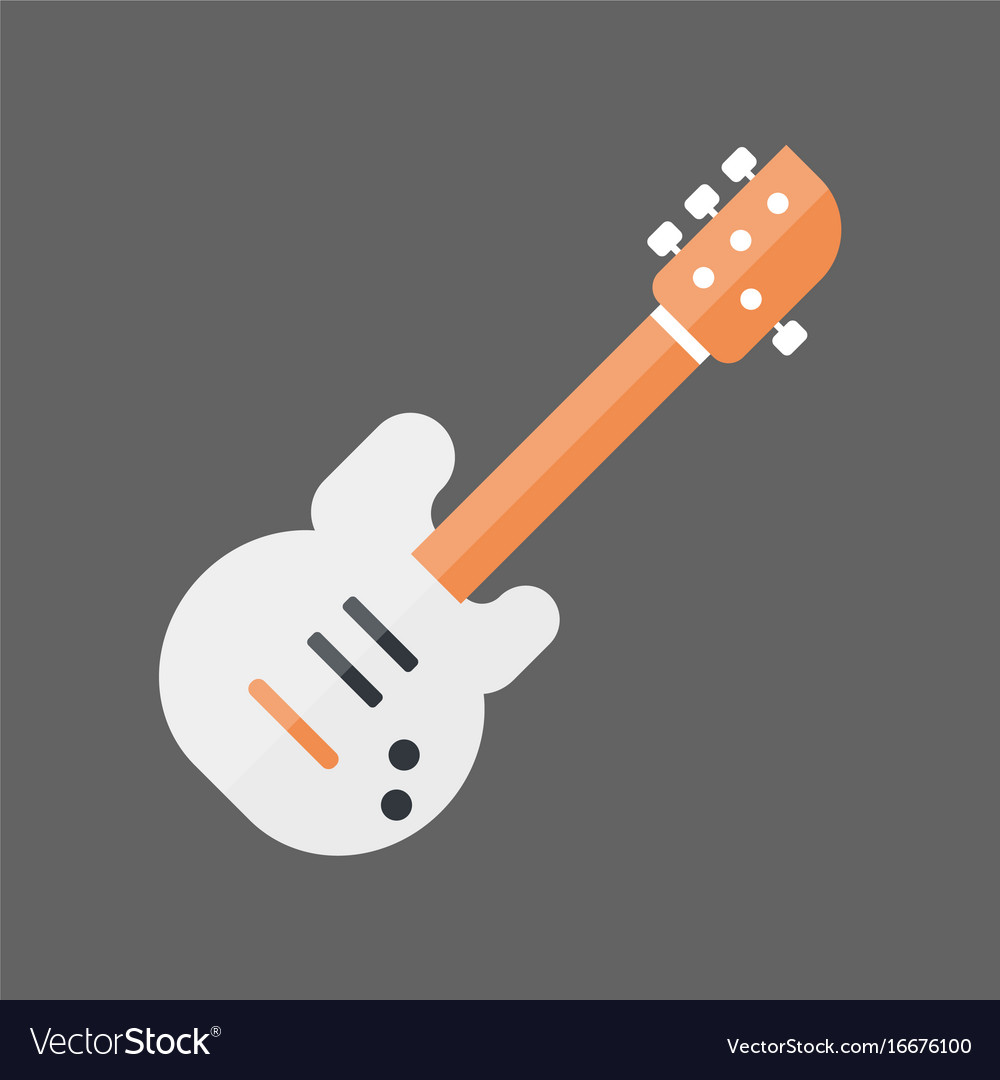 Bass Guitar Icon Music Instrument Concept Vector Image