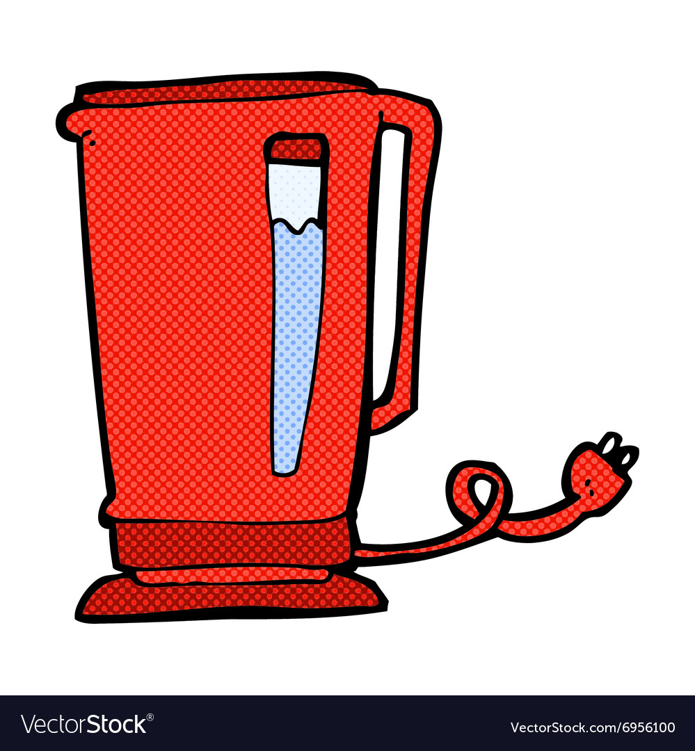 Comic cartoon kettle Royalty Free Vector Image