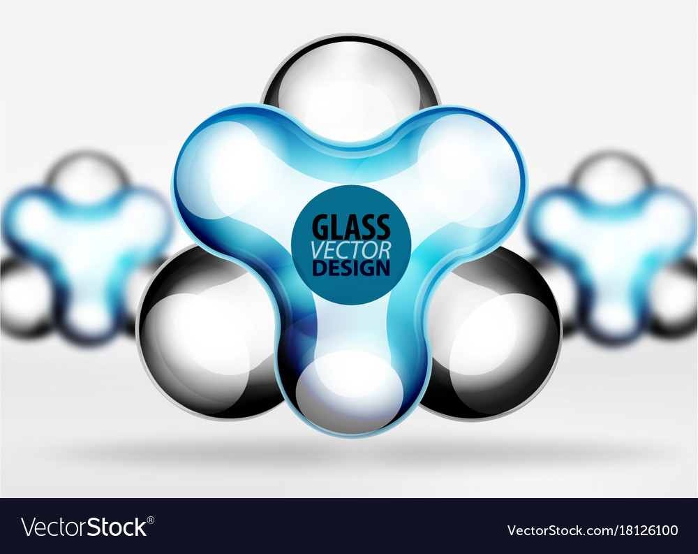 Digital techno bubble background template Vector Image
