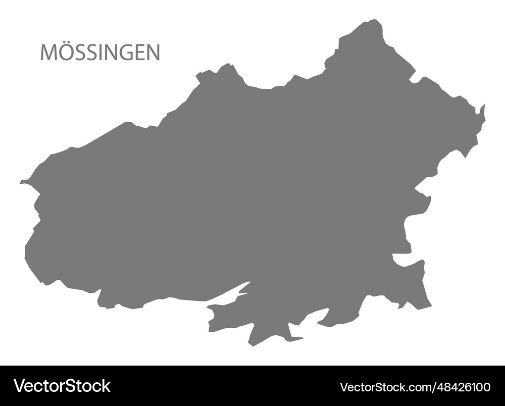 M ssingen german city map grey silhouette shape Vector Image