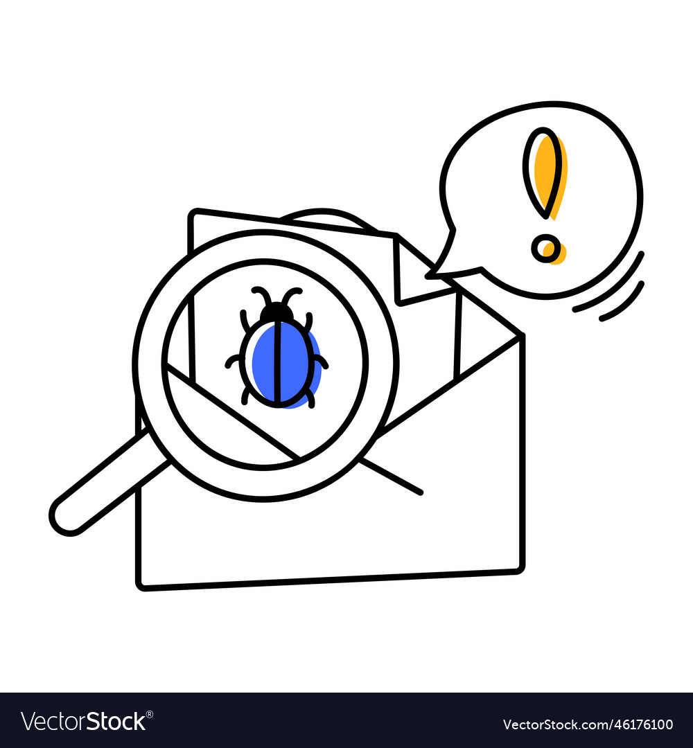Message bug Royalty Free Vector Image - VectorStock