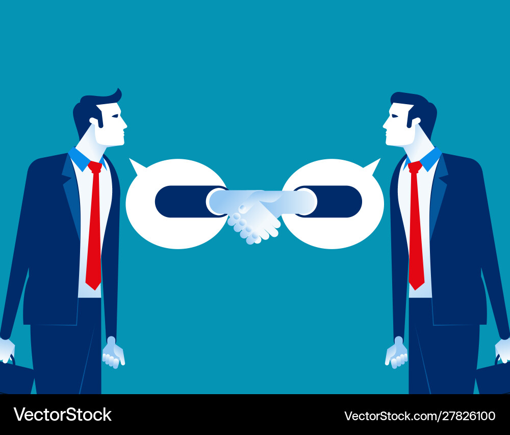 Partner business agreement successful concept Vector Image