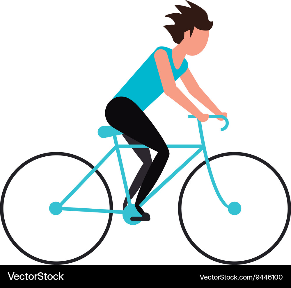 Person riding bike Royalty Free Vector Image - VectorStock