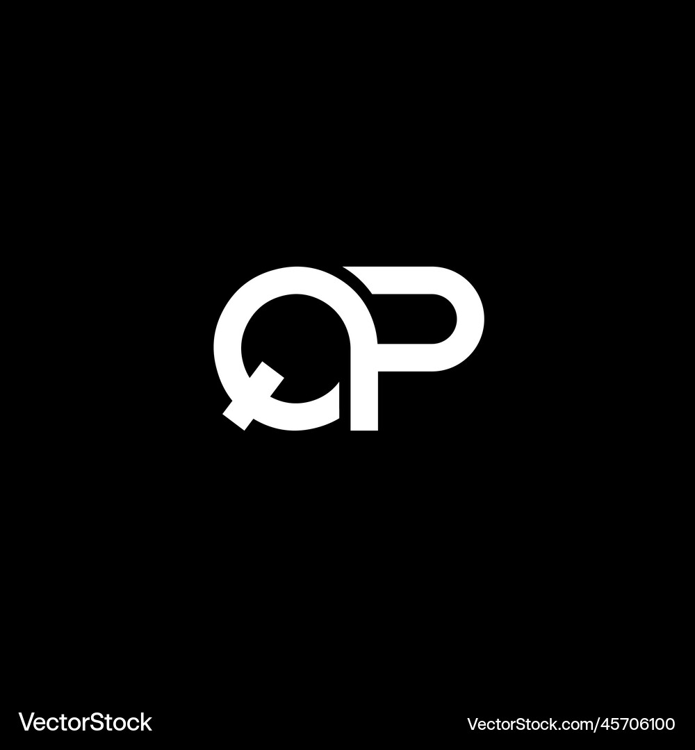 Pq or qp abstract outstanding professional Vector Image
