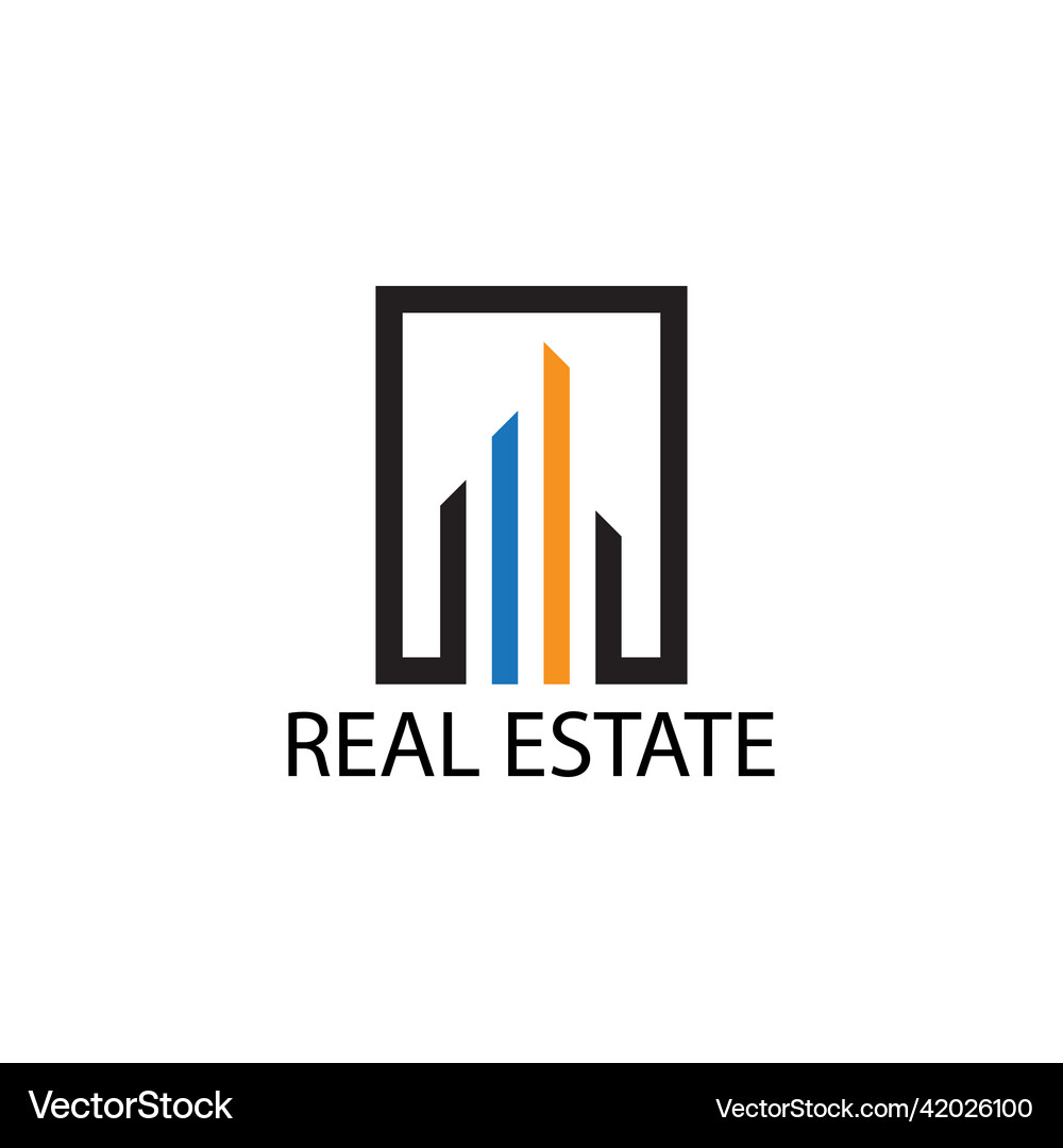 Real estate property logo Royalty Free Vector Image