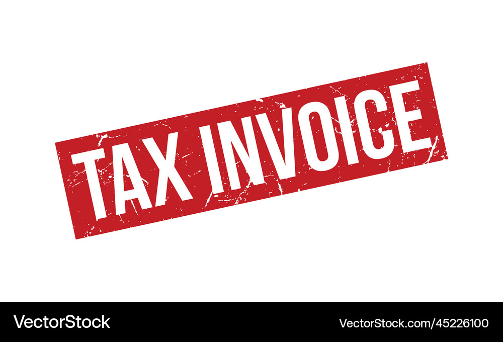 Tax invoice rubber stamp seal Royalty Free Vector Image