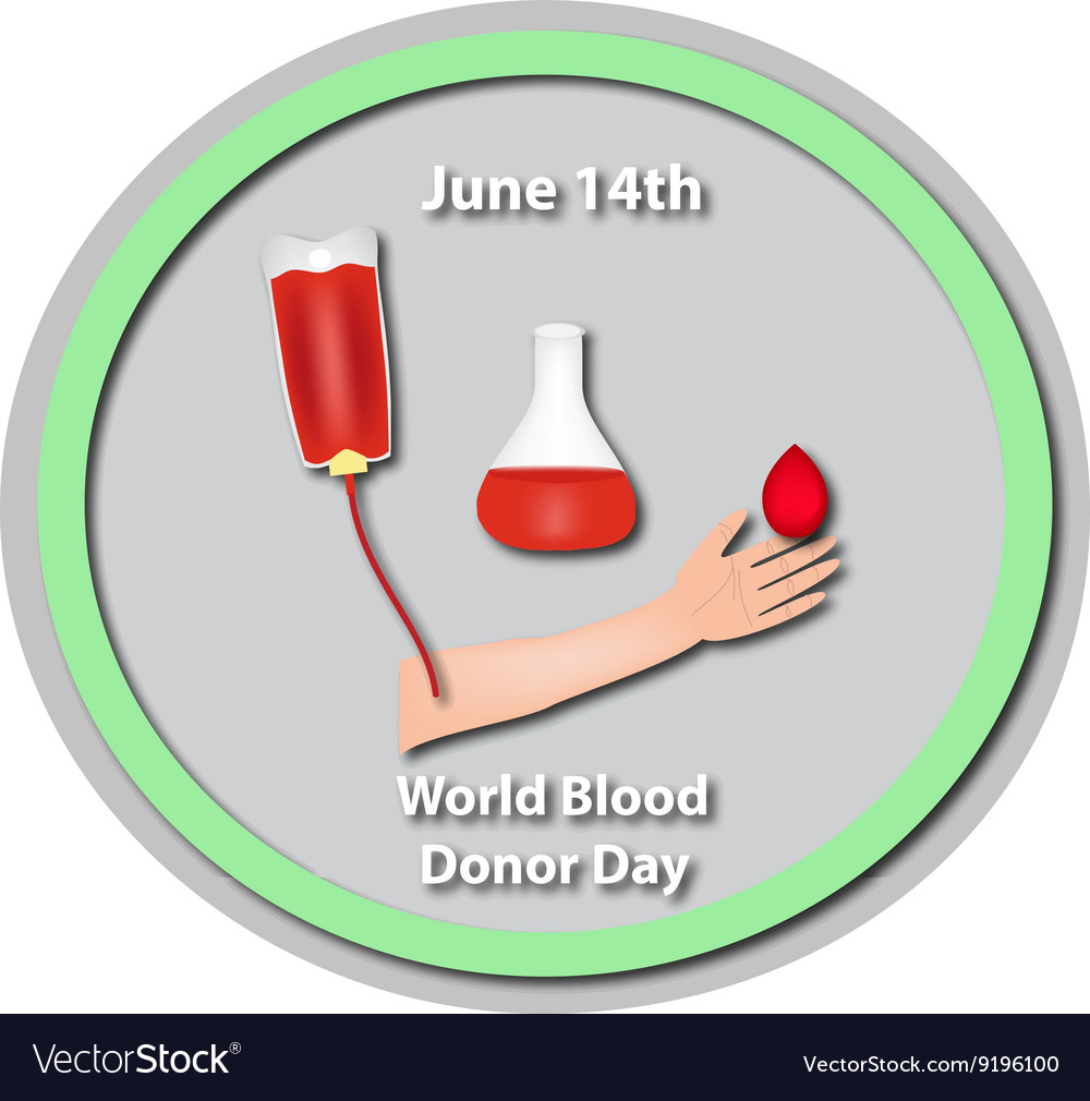 World blood donor day - june 14 baner Royalty Free Vector