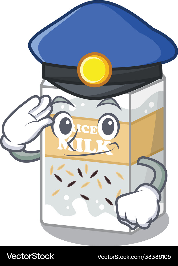 A manly rice milk cartoon concept working Vector Image