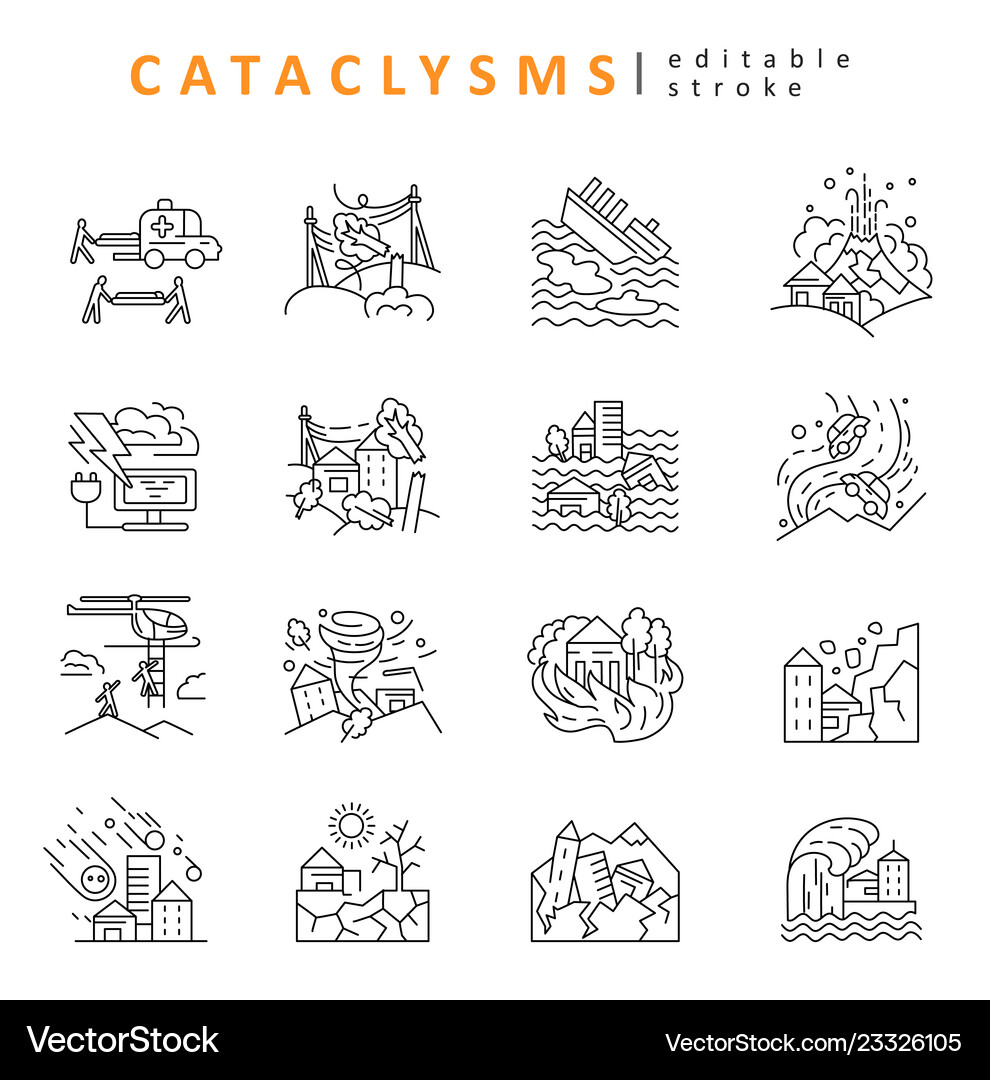 Cataclysms and natural disasters icon and Vector Image