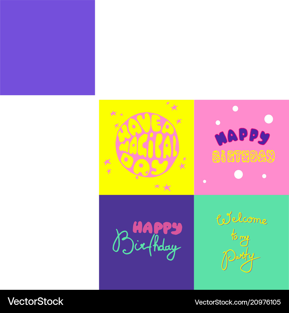 Happy birthday inscription Royalty Free Vector Image