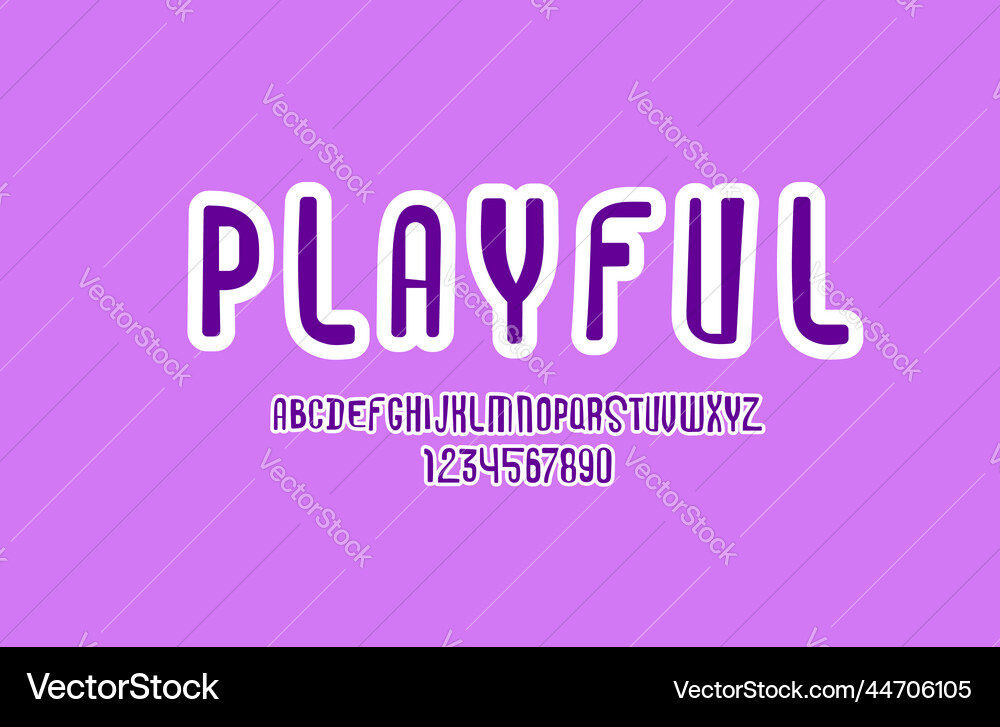 Playful font kids alphabet Royalty Free Vector Image