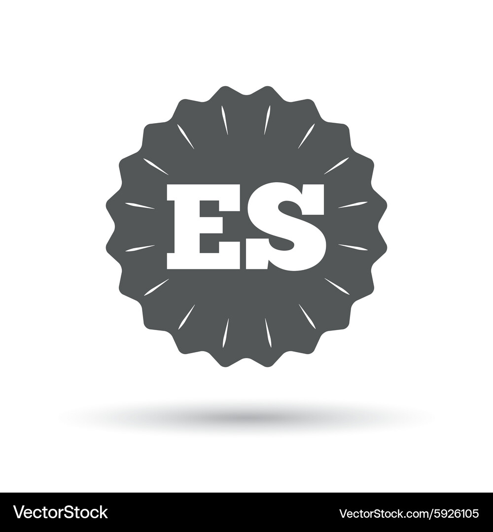 Spanish language sign icon es translation Vector Image