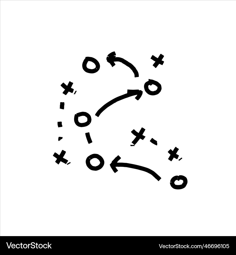 Sports tactics and strategy Royalty Free Vector Image