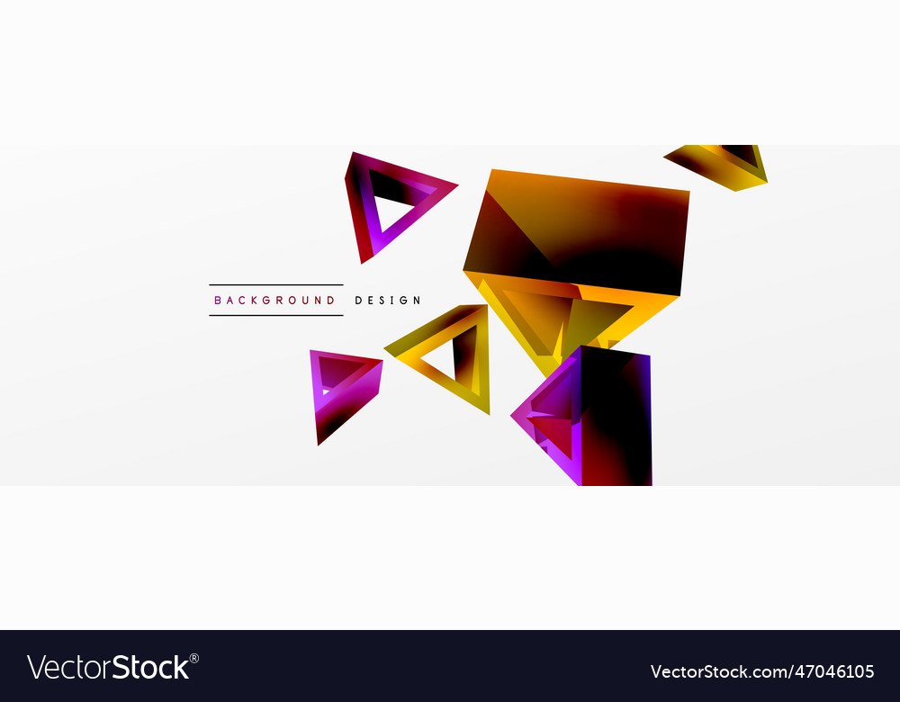 Triangle abstract background 3d basic Royalty Free Vector