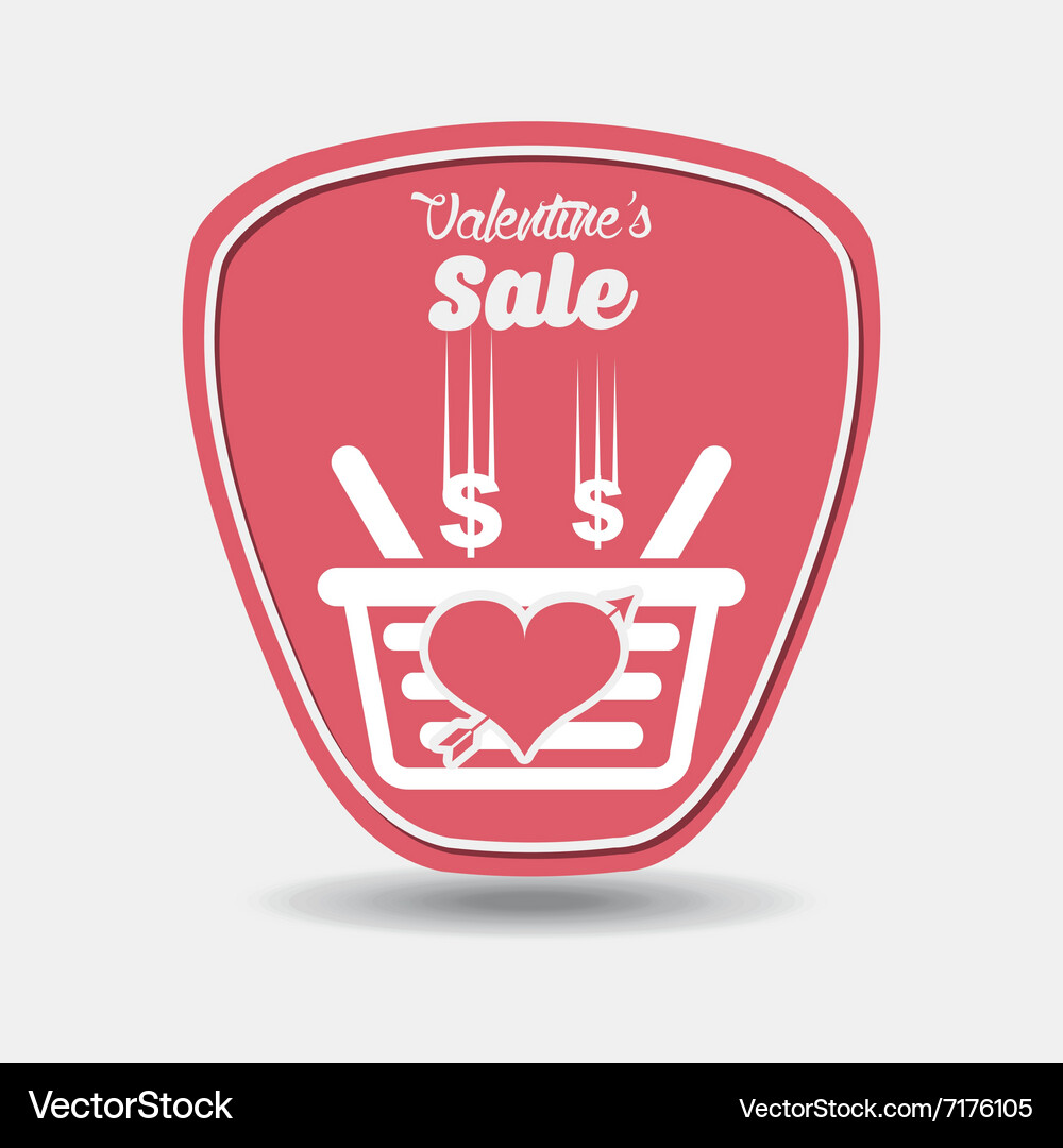 Valentines sale design Royalty Free Vector Image
