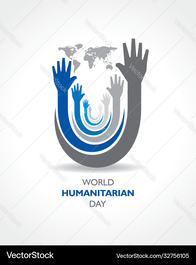 World humanitarian day observed on 19th august Vector Image