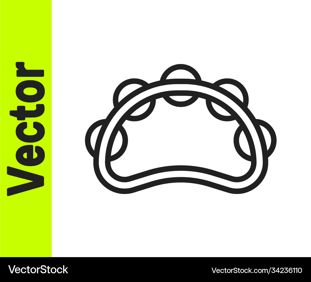 Black line musical instrument percussion Vector Image