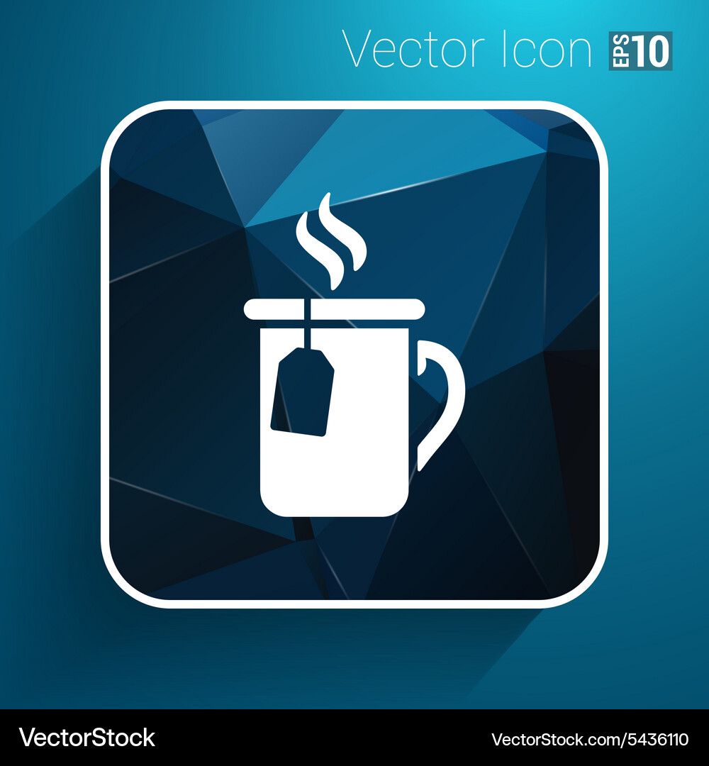 Cup of hot tea icon logo Royalty Free Vector Image