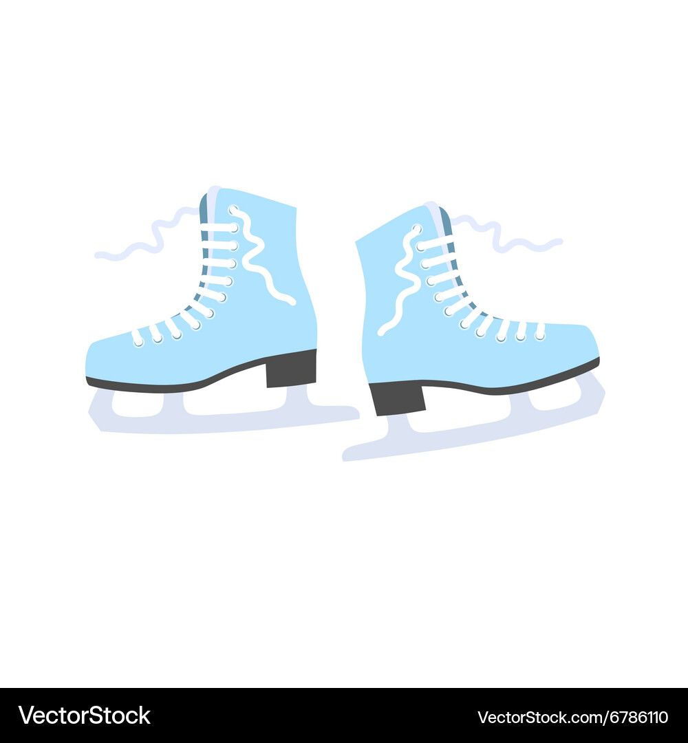 Figured ice skating in flat style Royalty Free Vector Image