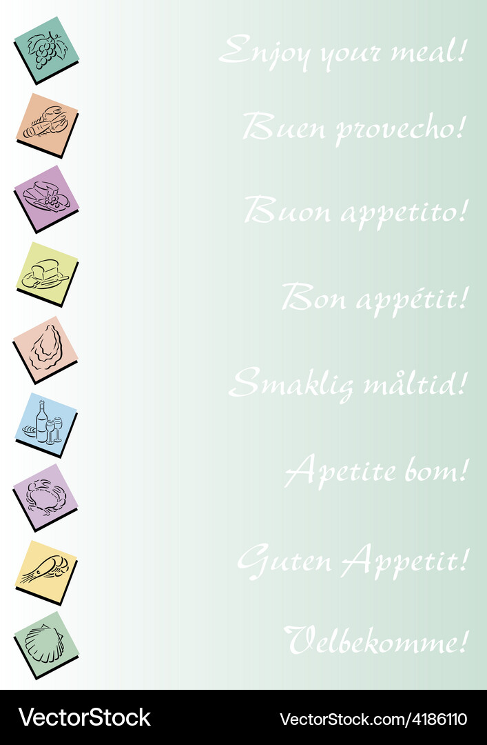 Food background colored squares Royalty Free Vector Image