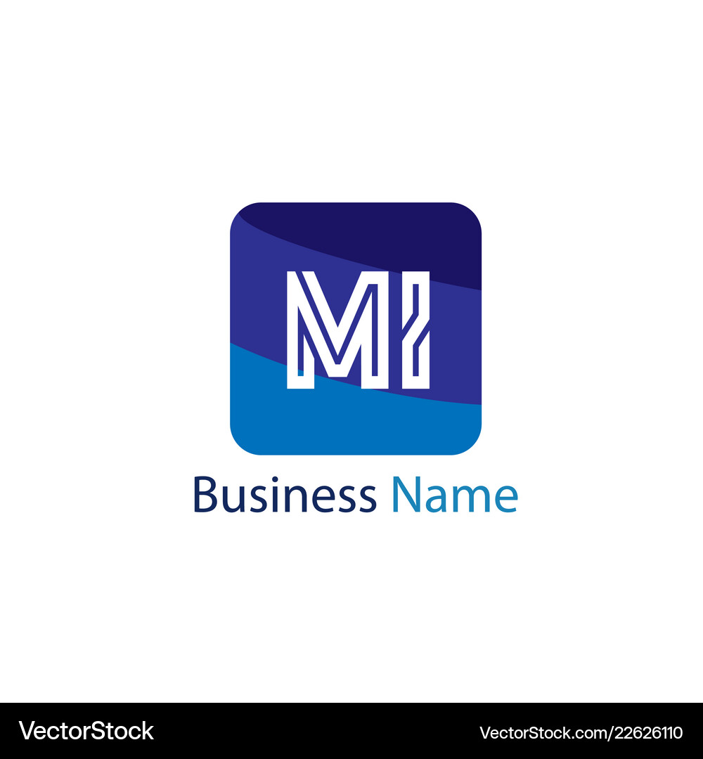 Initial letter mi logo template design Royalty Free Vector
