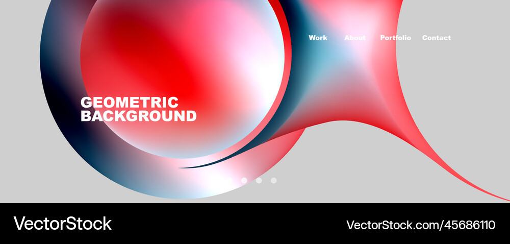 Round shapes and circles geometric abstract Vector Image