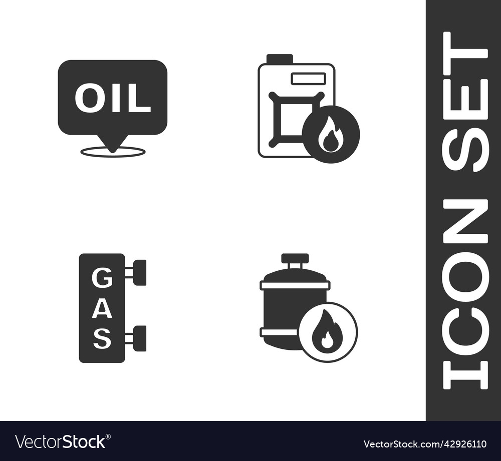 Set propane gas tank word oil gas filling Vector Image Set propane gas tank word oil gas filling Vector Image
