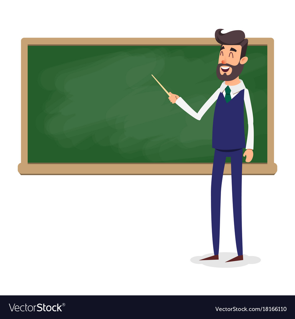 Teacher In The Classroom Near Blackboard Vector Image teacher-in-the-classroom-near-blackboard-vector-image