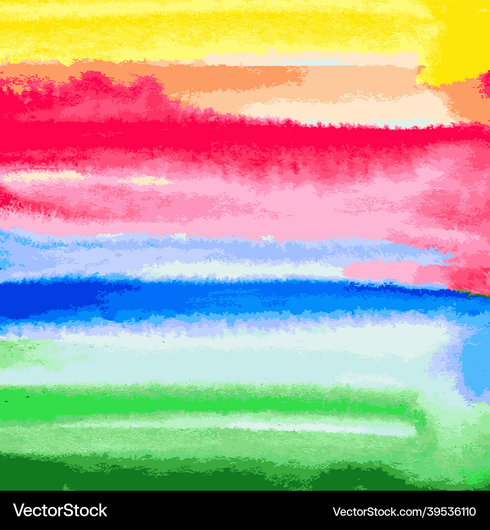 Watercolor abstract background from brush strokes Vector Image