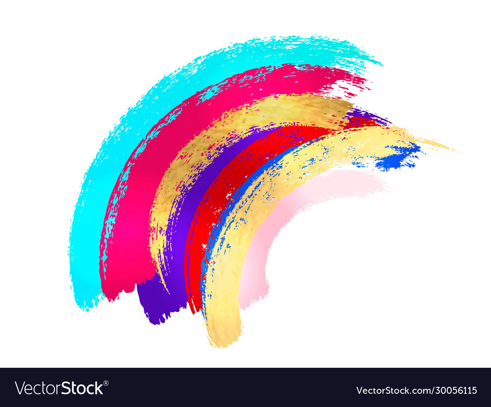 Abstract watercolor brush strokes isolated on Vector Image