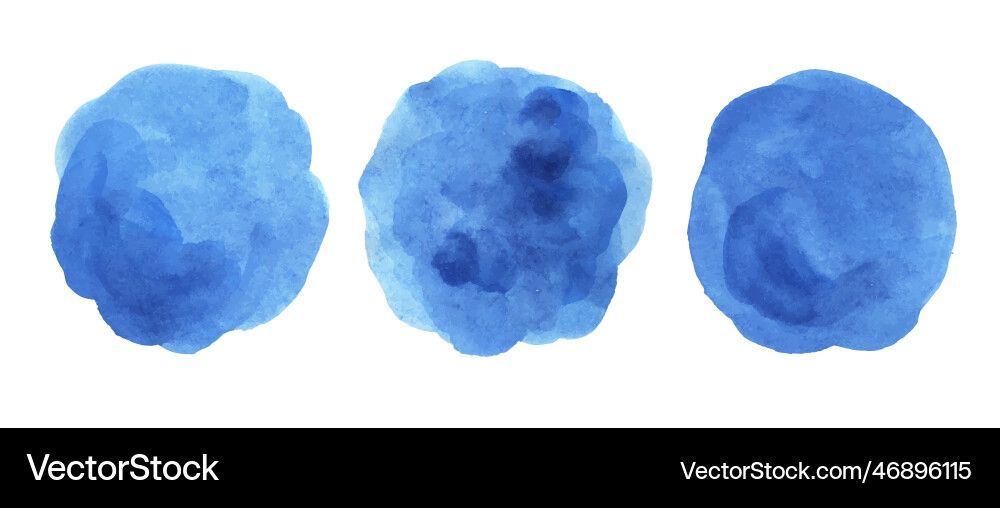 Blue watercolor abstract background form design Vector Image