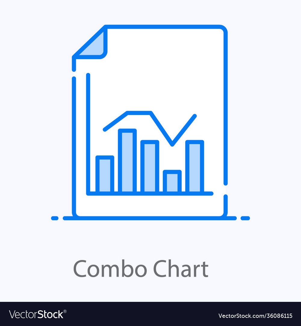 Combo chart Royalty Free Vector Image - VectorStock
