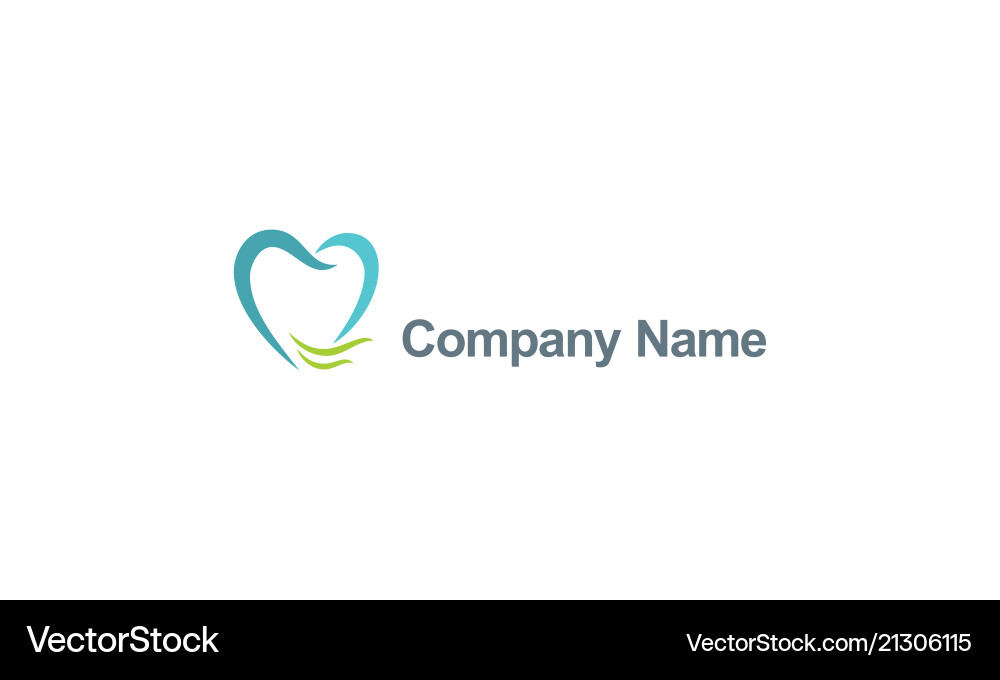 Dentist company name logo Royalty Free Vector Image