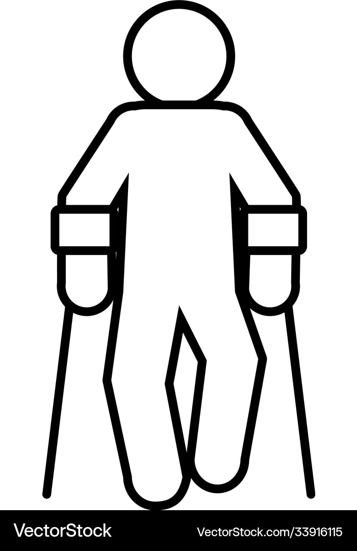 Disabilities concept pictograph man walking Vector Image