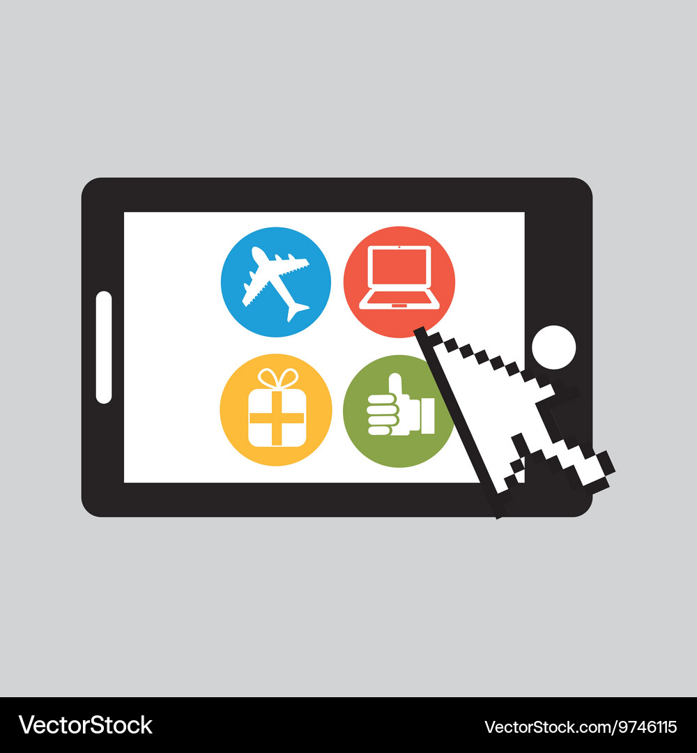 Ecommerce online buy business technology Vector Image