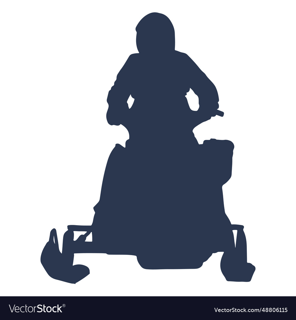 Extreme Sports Snow Mobile Silhouette Royalty Free Vector
